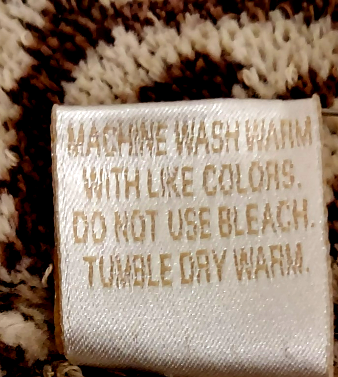 NEW Wellesley Manor Women Bathrobe 100% Cotton Beige/Brown L-XL Cozy ...