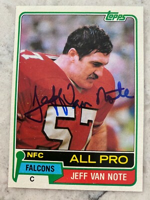 Jeff Van Note signed ATLANTA FALCONS card 1981 Topps | eBay