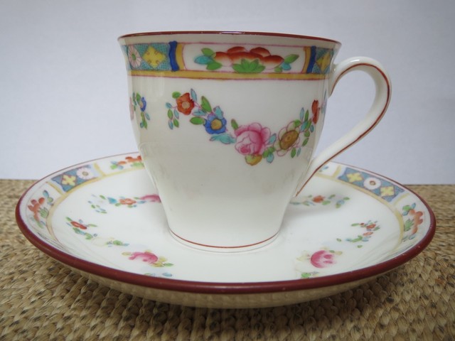 Minton Rose Swag Sets 8 Demitasse Cups 12 Saucers A4807 Globe Stamp for ...