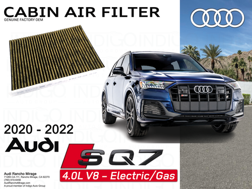 2020-2022 Audi SQ7 Genuine Factory OEM Cabin Filter SQ7-4M0-819-439-B ...