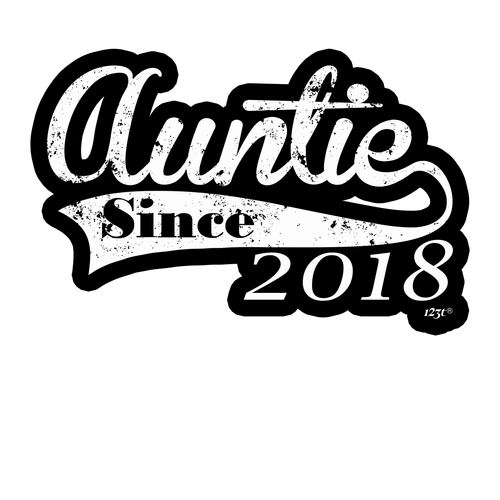 2 x Large Car Stickers - auntie since 2018 Decal Bumper Truck Laptop ...