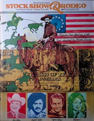 1976 27th San Antonio Stock Show Rodeo Program Vintage Joe Freeman ...