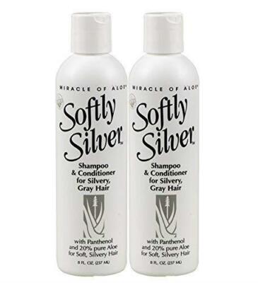 2- Pack Softly Silver Shampoo/Conditioner for Silvery, Gray Hair 8 ...