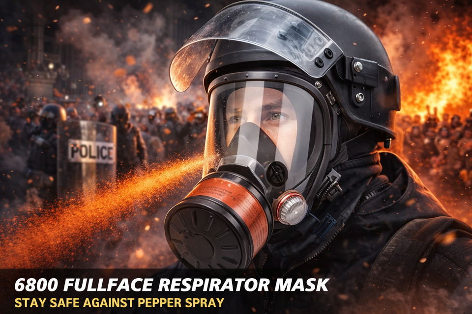 Full Face Gas Mask w/ 40MM Filter – Smoke, Riot & Emergency ...