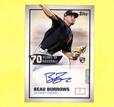 2021 Topps Beau Burrows 70 Years Of Topps Auto Autograph Rookie Card ...