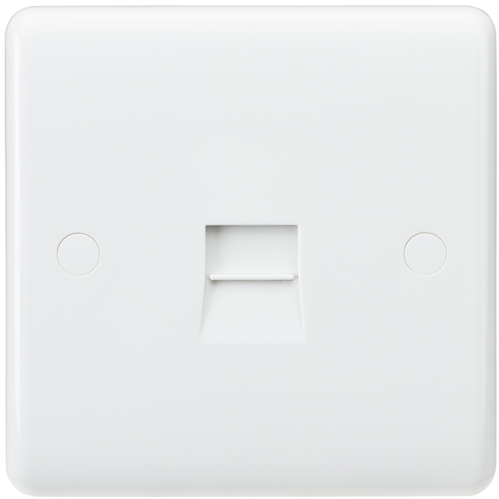 White Curved Edge Wiring Accessories Telephone Extension Socket | eBay