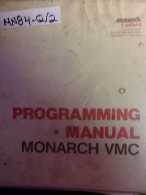 Monarch VMC Programming Manual Fanuc 11MA/11MF 88029 PRG F2 | eBay