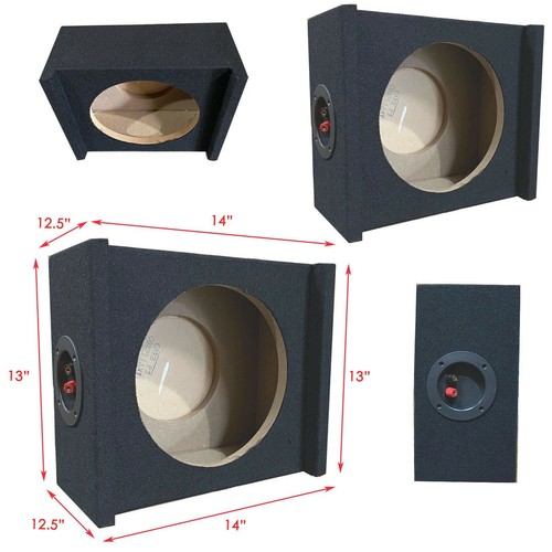 2x Shallow Single 10" Sealed Truck Subwoofer Enclosure 5/8" MDF Sub ...