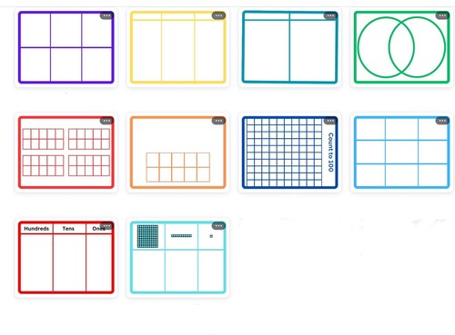 Set Of 10 - Write-On/Wipe-Off Math Mats Bundle - Laminated | eBay
