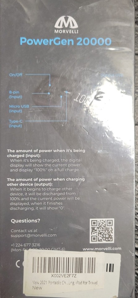 Morvelli PowerGen Charger Real Capacity 20000mAh Power Bank with 3 ...