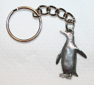 PENGUIN Fine Pewter Keychain Key Chain Ring USA Made | eBay