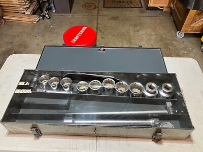 Vintage Wright 16 Piece 1‚Äù Drive Socket Set | SAE | Made in USA | 16 ...