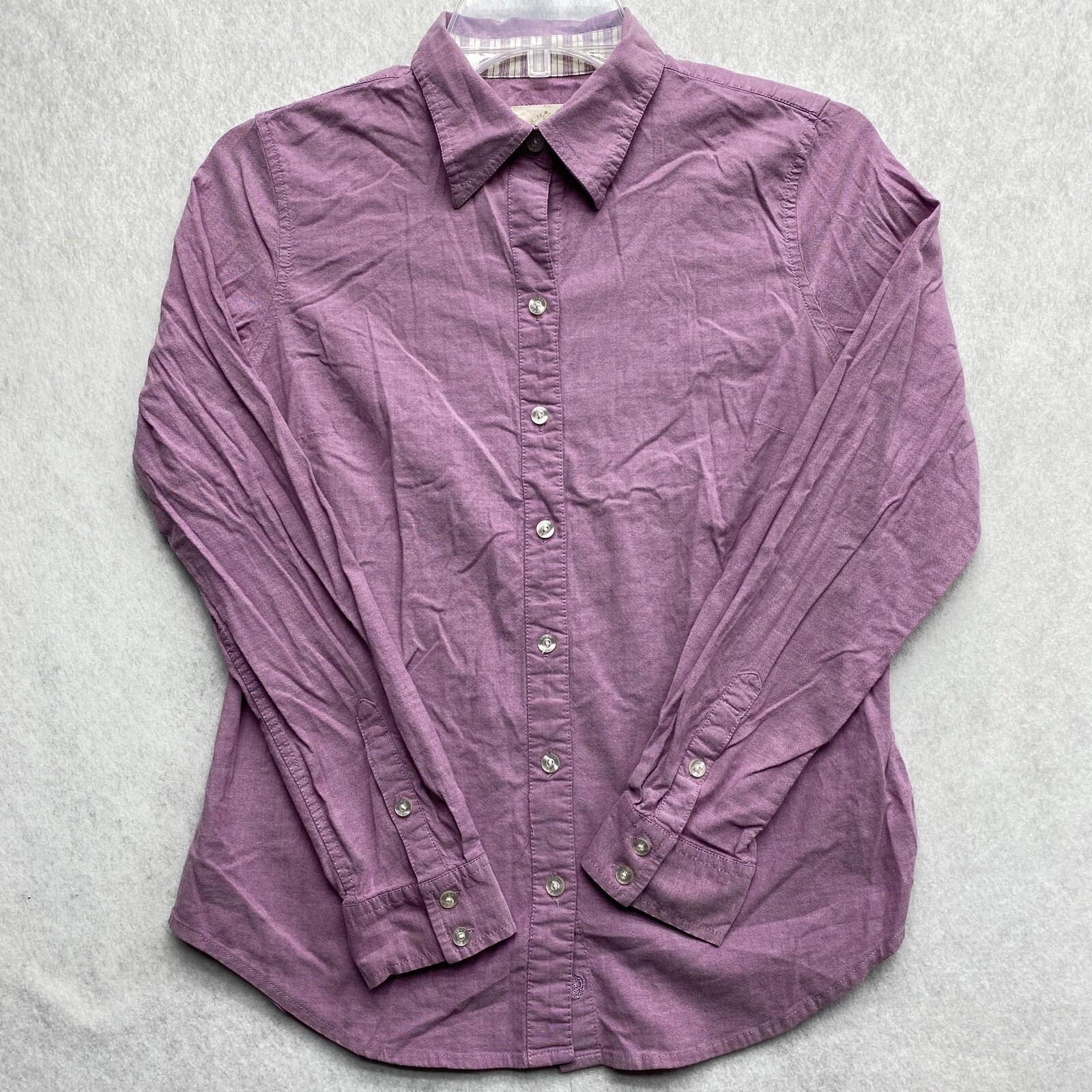 IZOD Women’s Large Casual Purple Long Sleeve Button Up Shirt Size Small ...