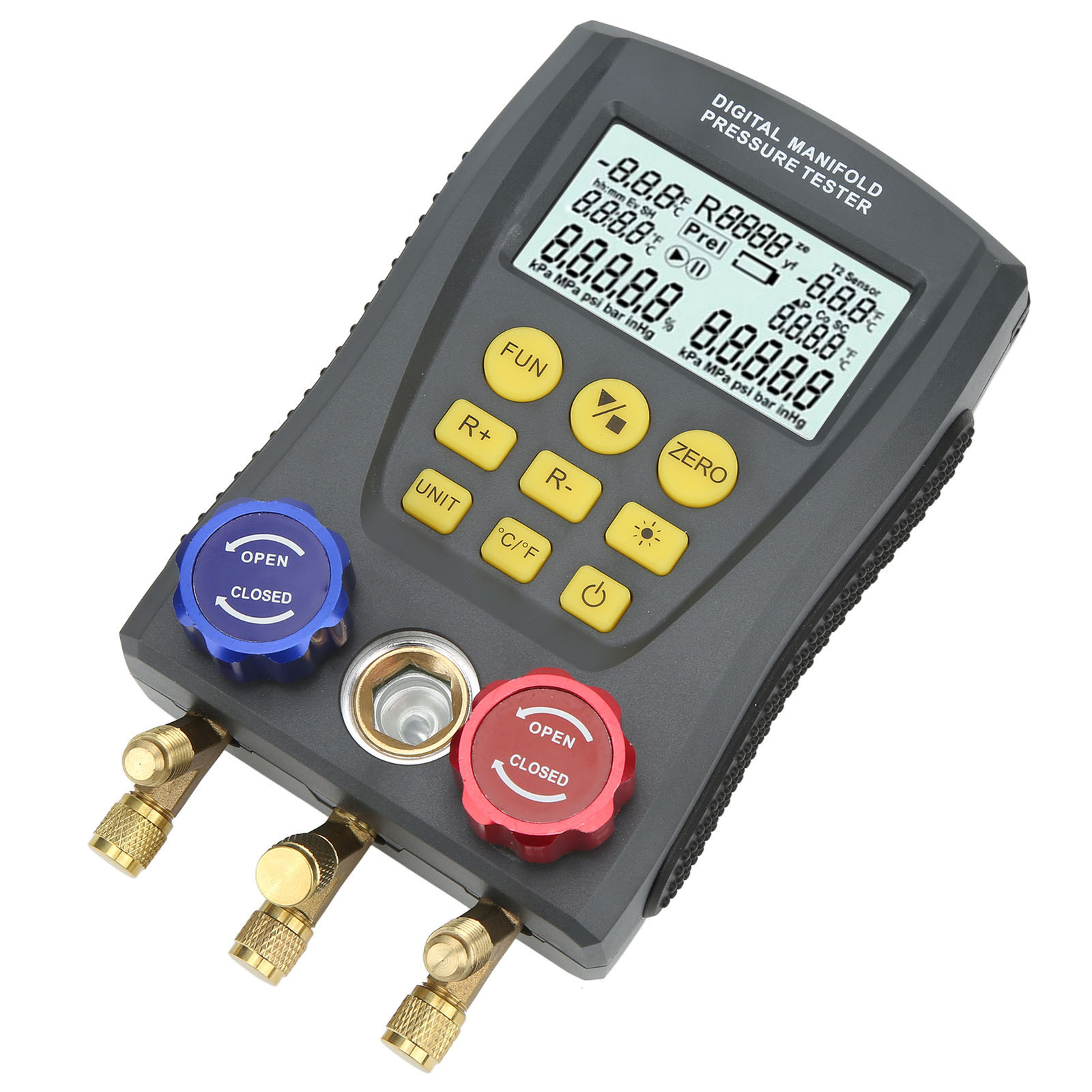 *HVAC Digital Manifold Gauge High Accuracy Vacuum Pressure Temperature ...