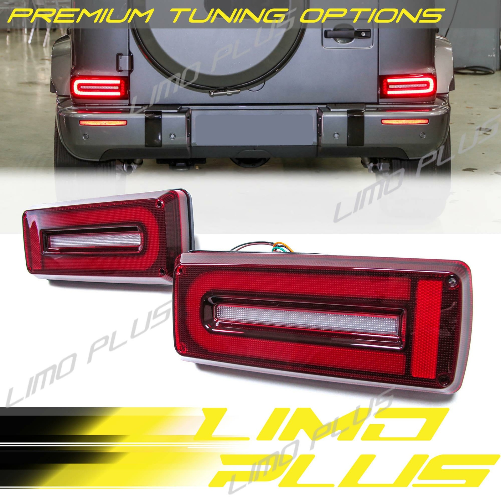 Red W464 Style LED Tail Lights For 2010-2018 Mercedes W463 G500 G550 ...