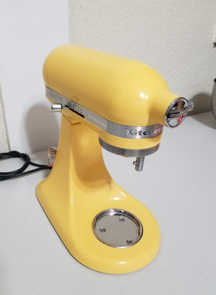 RARE KitchenAid 3.5 Quart Artisan MINI Stand Mixer BUTTERCUP Fully ...