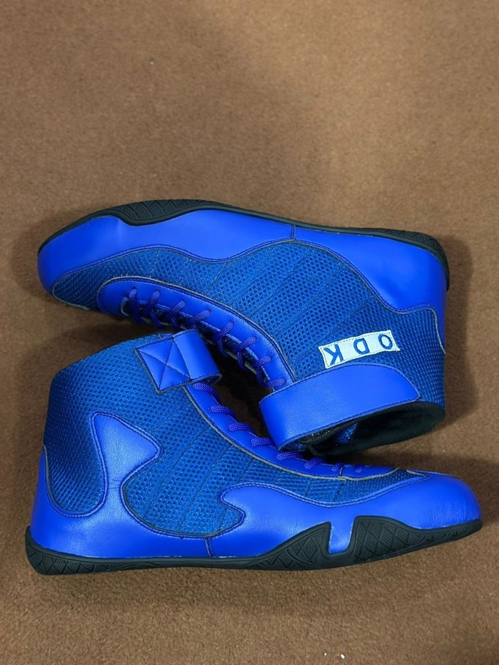 Custom Wrestling MMA Boxing Shoes High Ankle Leather Training Boots Men ...