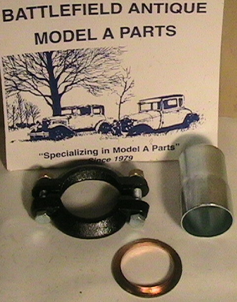 1928-1931 Model A Ford Muffler Clamp and Exhaust Gasket and Sleeve Set ...