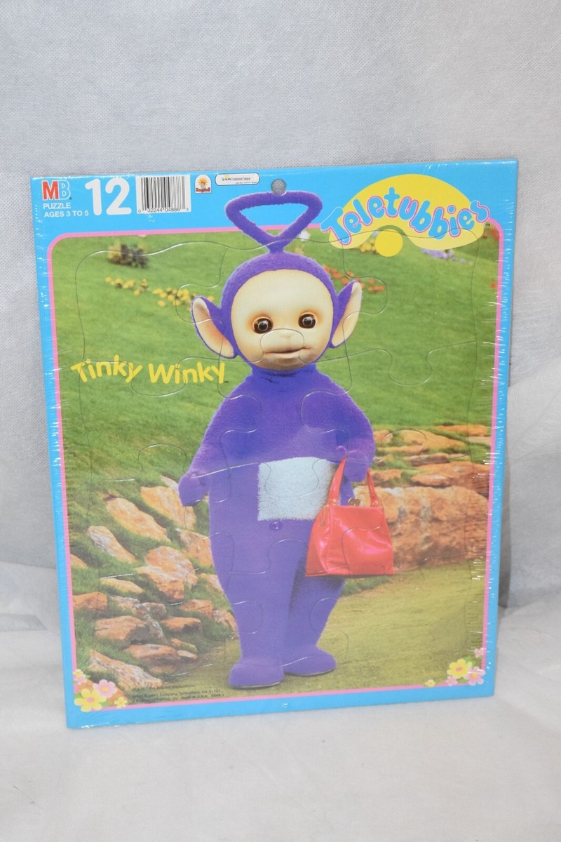 Teletubbies Tinky Winky Bag Vintage 1998 Mega Blocks Teletubbies Laa