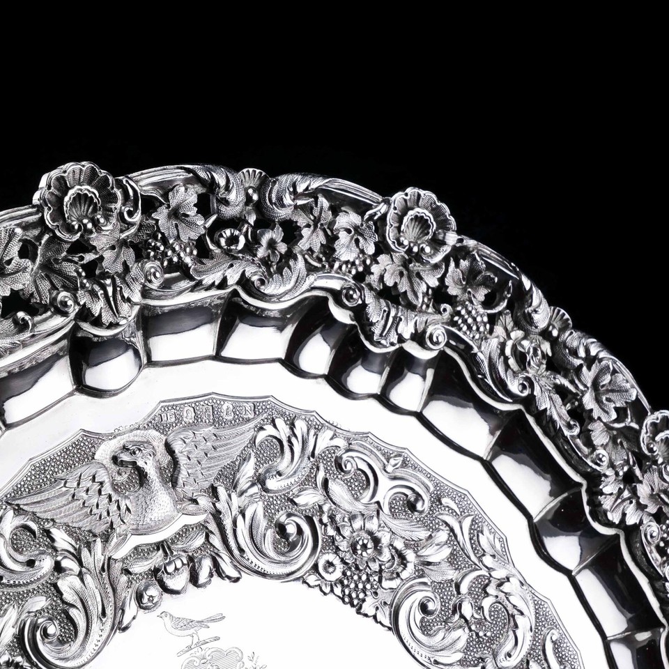 Antique Irish Georgian Sterling Solid Silver Tray/Salver - James Fray ...