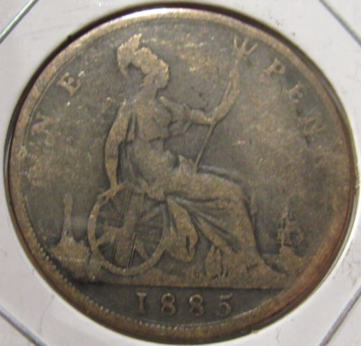 1885 British Penny Coin - Great Britain England Queen Victoria | eBay