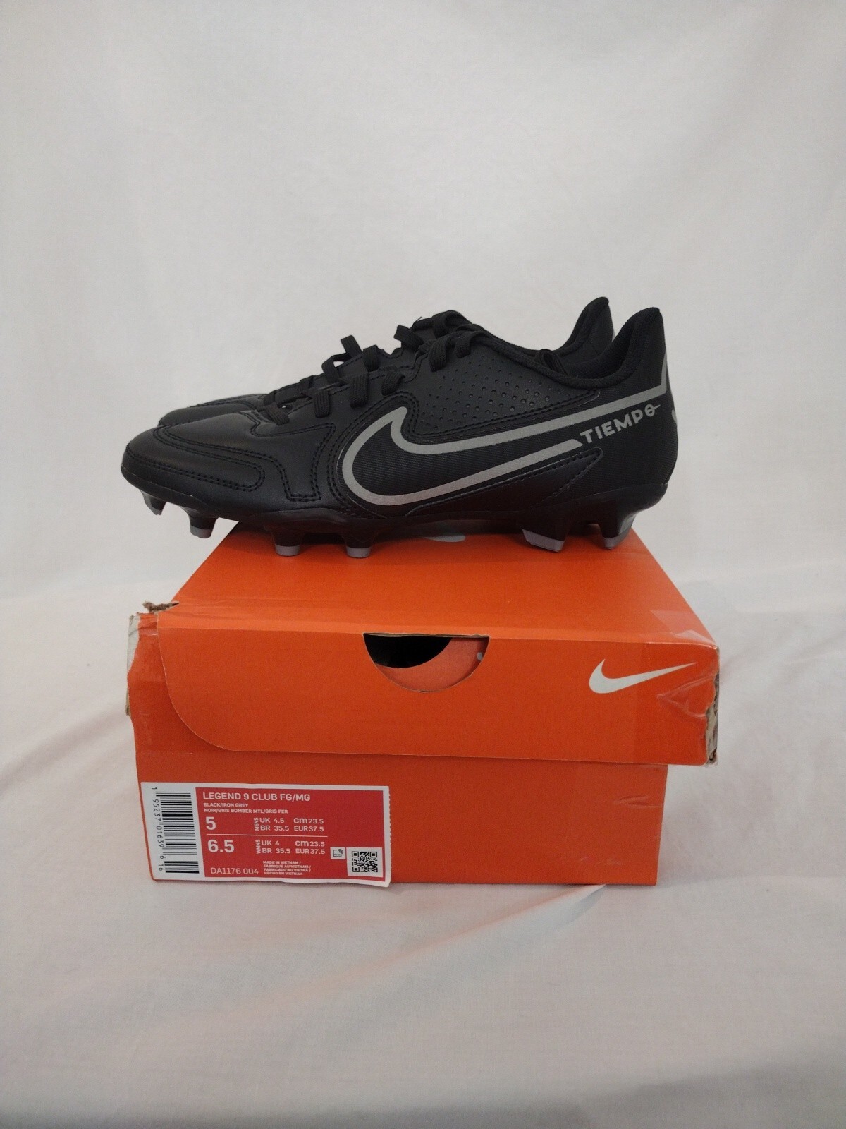 Nike Tiempo Legend 9 Club FG/MG Soccer Cleats Black Grey DA1176 004 Men ...