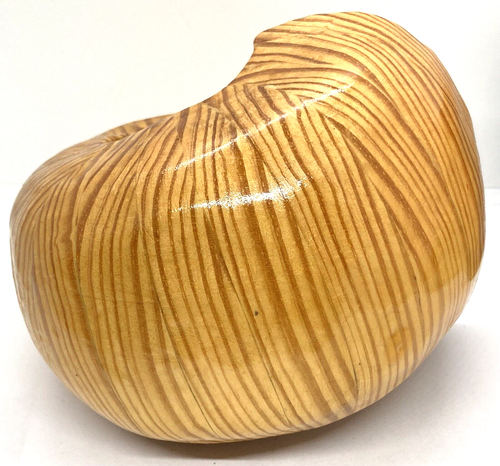 Signed "D Parent" Scroll Saw Carved Wood Seashell Nautilus Shell Dish ...