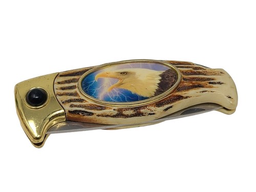 Vintage King Stone Collections Locking Blade Eagle Pocket Knife | eBay