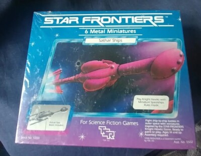 NIB *Sealed* 1983 Star Frontiers 6 Pewter Miniatures Sathar Ships TSR ...