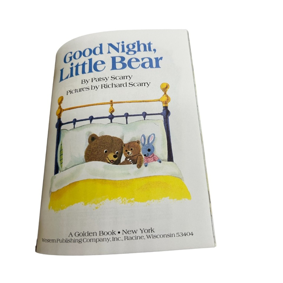 Good Night Little Bear A Little Golden Book Vintage Childrens HC Book ...