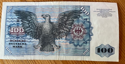 100 DM Deutsche Mark Schein Banknote von 1980 Serie NL...K Erhalt III ...
