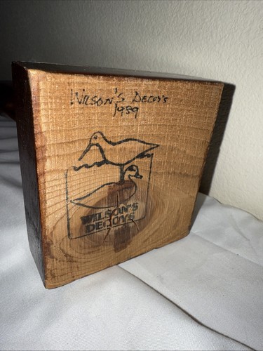 Vintage 1989 Wooden Heron Decoy Signed Michael Wilson Hand Carved 17 ...