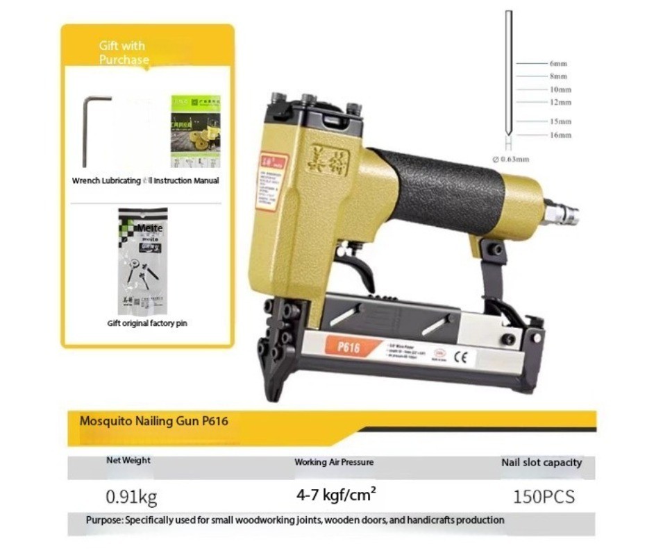 Pneumatic Straight Nail Gun P630 Headless Nail Gun Scarless Air Nail ...