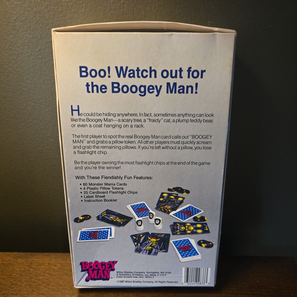 Boogey Man Card Game Vintage 1987 Milton Bradley Big Deal Games ...