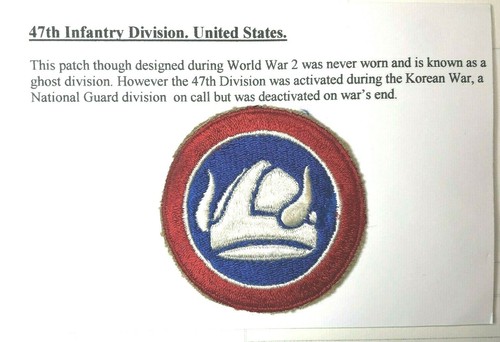US Army 47th Infantry division Cloth badge patch | eBay UK