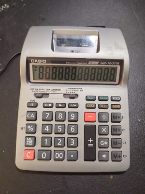 Casio HR-100TM Desktop Printing Calculator. Works Great! No Paper ...