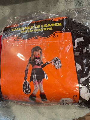 CHEERLESS leader halloween costume for child size large 8-10, 50"-54 ...