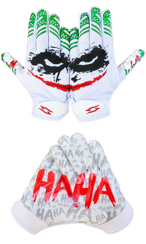 Jester Football Receiver Gloves Sticky Tacky Pro Grip Be a Joker not a ...