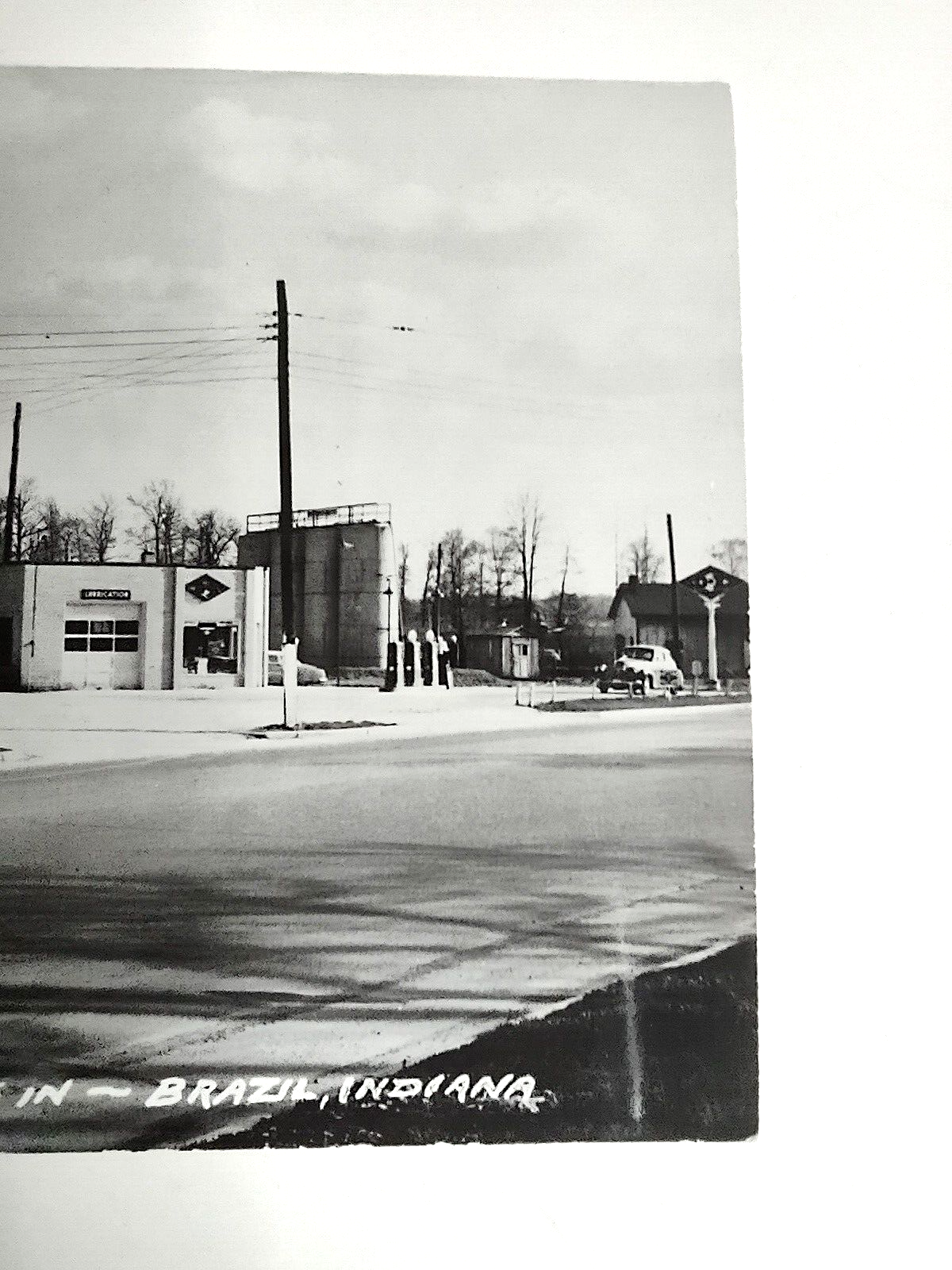 Brazil Indiana IN Postcard Briner's Blue Bonnet Drive In Restaurant ...