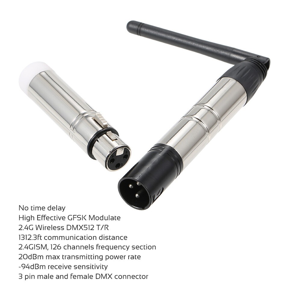Lixada 2.4G ISM DMX512 Wireless XLR Transmitter Receiver for Stage ...