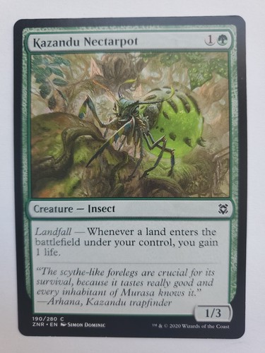 MTG Magic The Gathering Card Kazandu Nectarpot Creature Insect Green ...