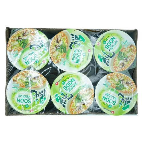 Nongshim Soon Cup Noodle Soup, Veggie, 2.6 Ounce (Pack 2.64 of 6 ...