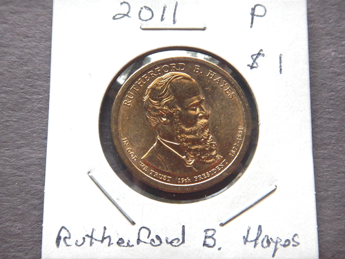 2011 (P) Rutherford B. Hayes Gold Colored Dollar | eBay