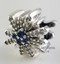 DAZZLING FIREWORKS Authentic PANDORA Blue CRYSTAL Charm 797518NCB NEW w ...