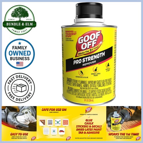 Pro Strength Adhesive Remover 8 oz Metal Can Powerful Paint Glue ...