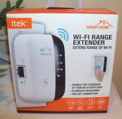 itek Smart Home Wi-Fi Range Extender Double Wi-Fi Coverage & Eliminate ...