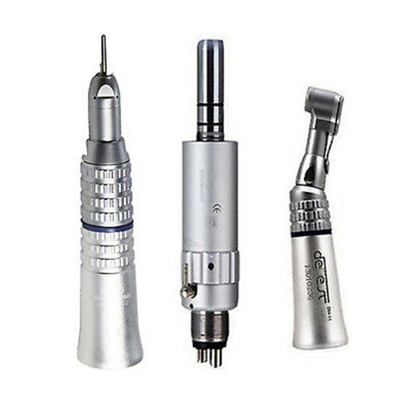 E-Type 4 Hole 3 Sets Dental Slow Speed Handpiece Contra Angle Straight ...