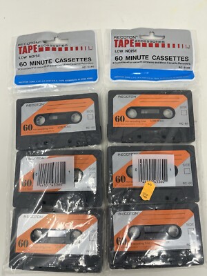 3 Pack Recoton Tape Audio Cassettes 60 min Low Noise - NOS Assembly ...