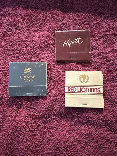 Vintage Matchbook Lot Of 3 Crowne Plaza Red Lion Hyatt Unstruck Travel ...