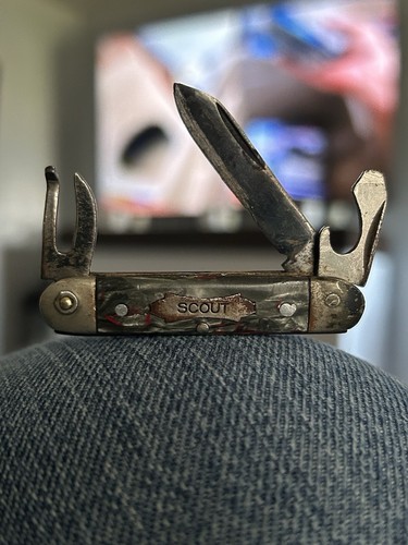 Vintage Small Scout 3 Blade Multi Tool Pocket Knife | eBay